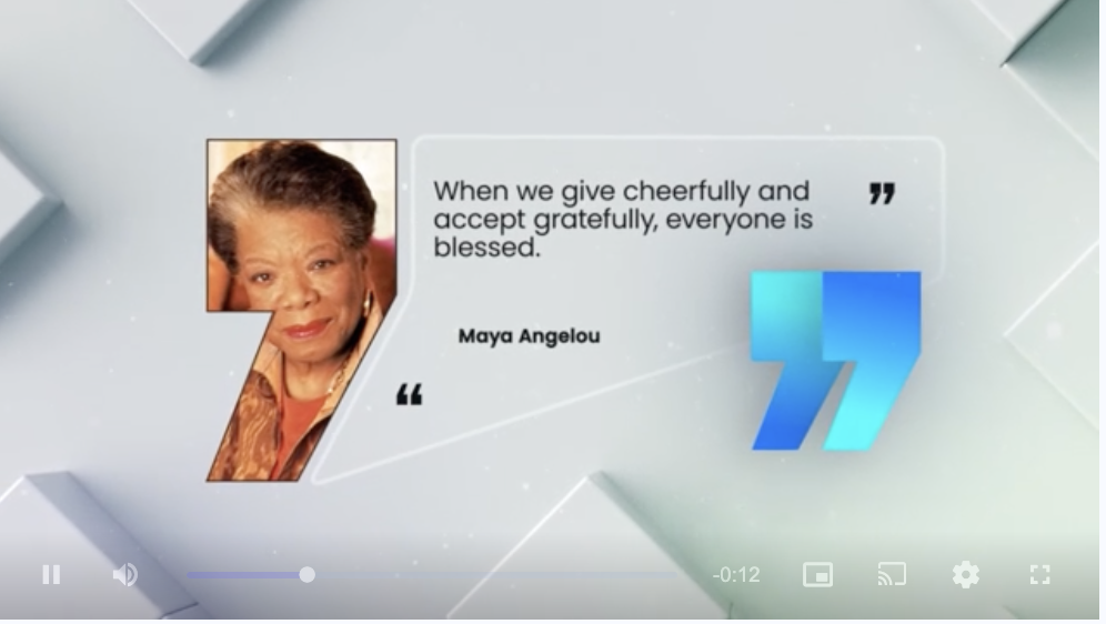 Giving, Receiving, Blessing: A Maya Angelou Reflection - MHTN